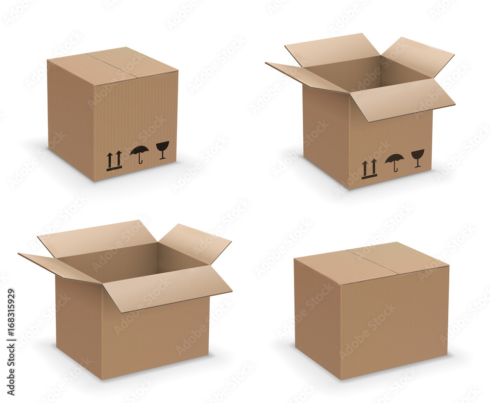 Vector box set Stock Vector | Adobe Stock