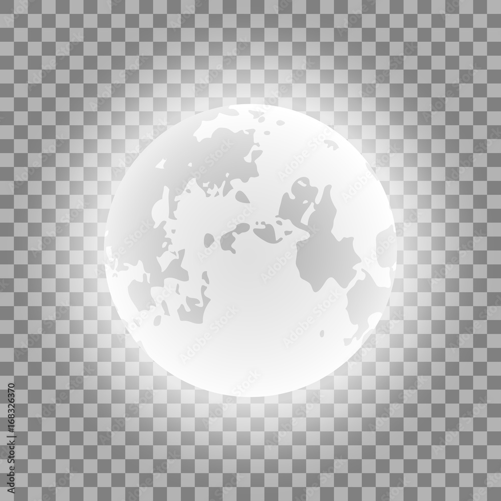 Blue moon phases on a transparent background. Vector Illustration, EPS ...