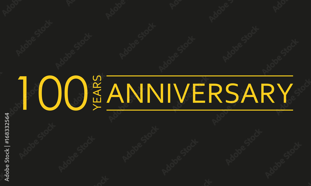 100 years anniversary emblem. Anniversary icon or label. 100 years ...