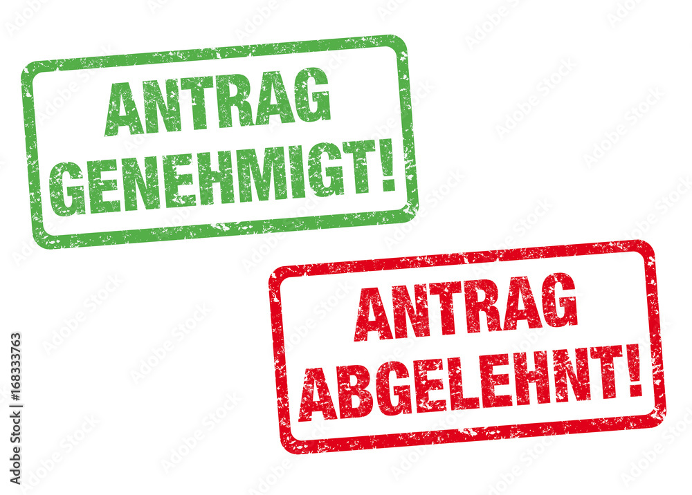 Antrag abelehnt - genehmigt Stock-Illustration | Adobe Stock