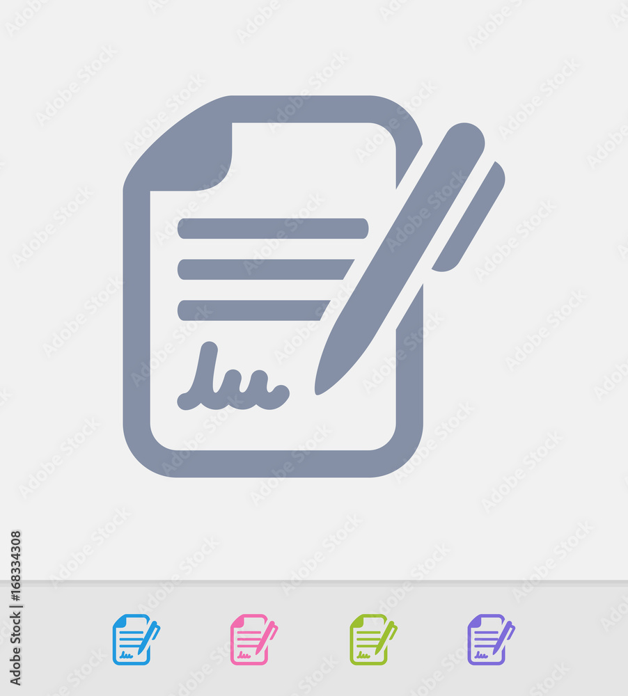Contract & Pen - Granite Icons. A professional, pixel-perfect icon ...