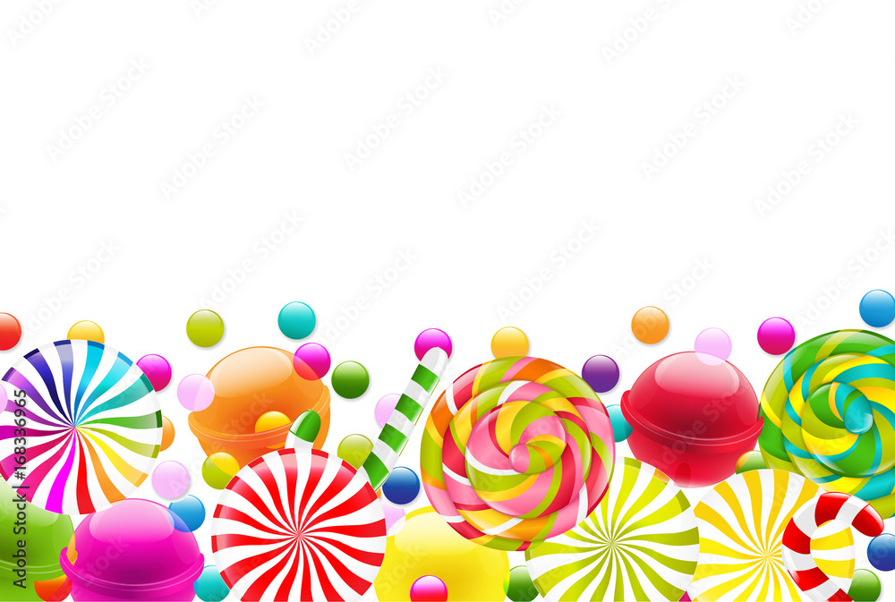 Candy Border Stock Vector | Adobe Stock