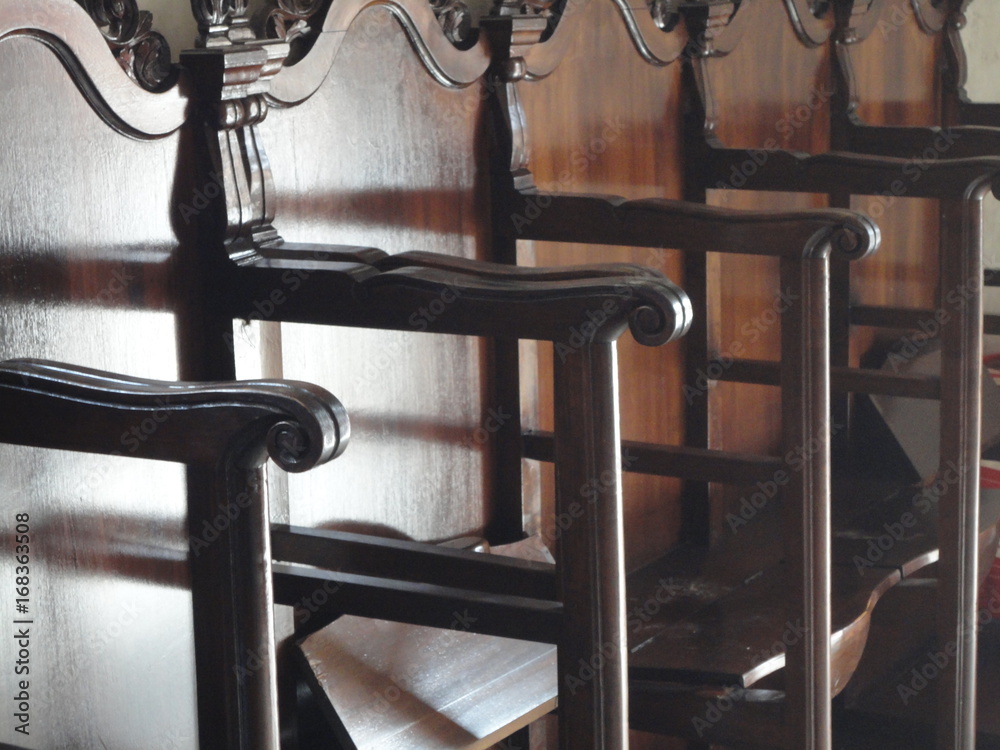 Seats in a church Stock Photo | Adobe Stock