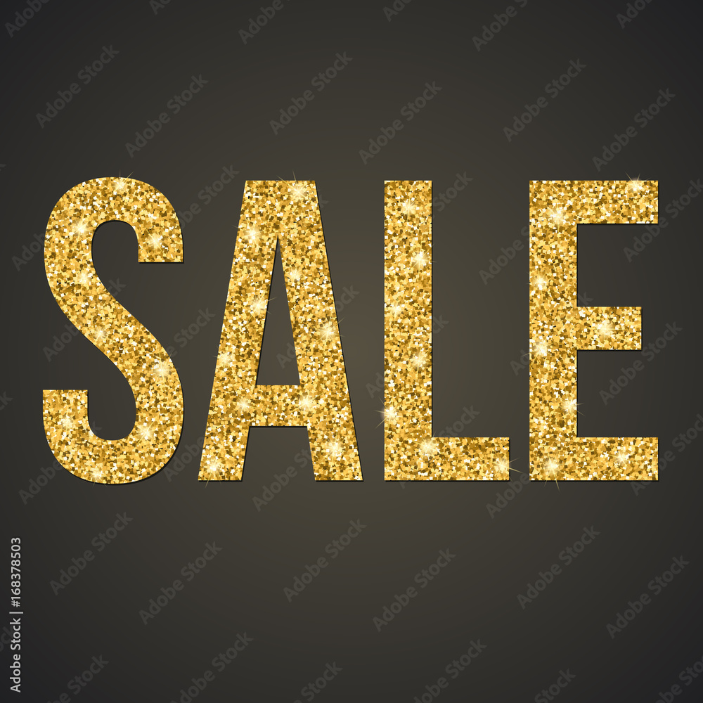 Gold glitter bright Sale background. Golden sparkles, shiny texture ...