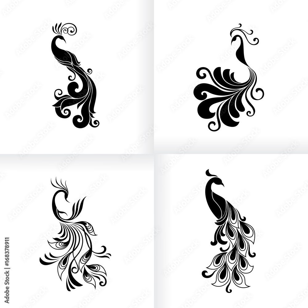 peacock logo Stock Vector | Adobe Stock