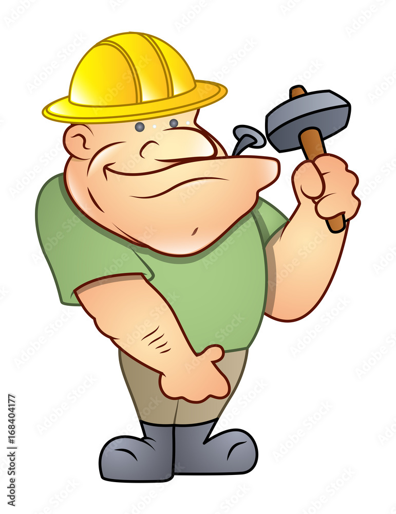 Cartoon Engineer Character Stock Vector | Adobe Stock