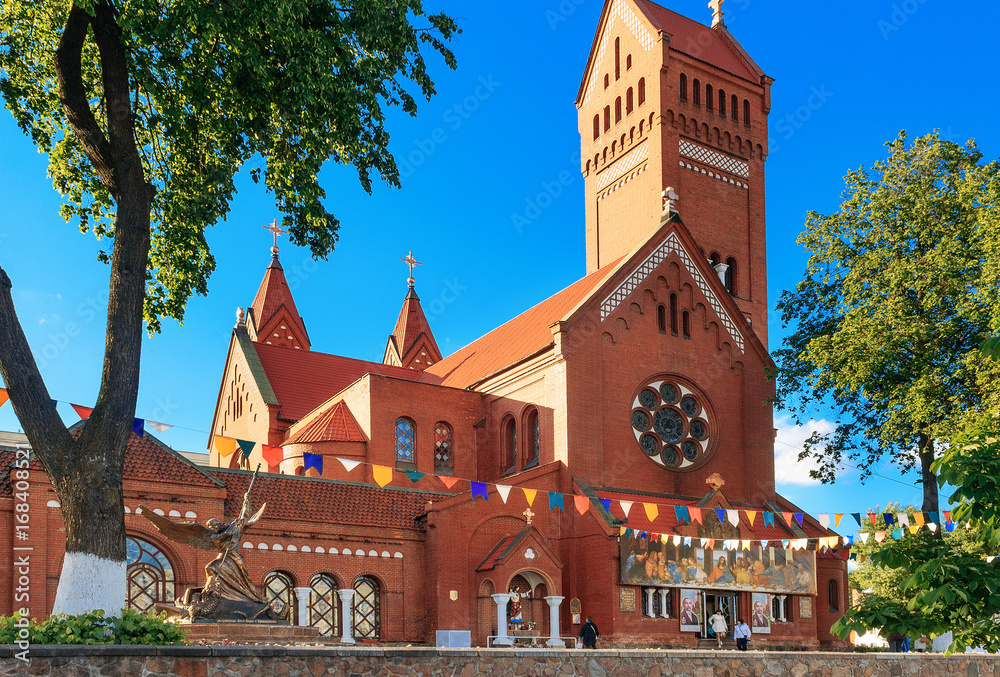 Church of Saints Simon and Helena (Red Church) at Independence square ...