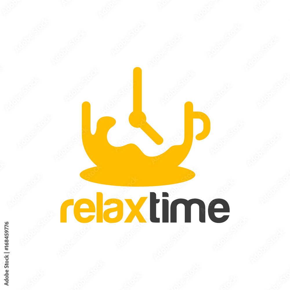 Relax Time logo template designs vector illustration, Coffee Time Logo ...
