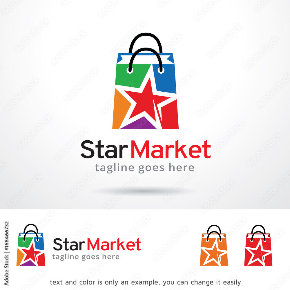 Star Market Logo Template Design Vector, Emblem, Design Concept ...