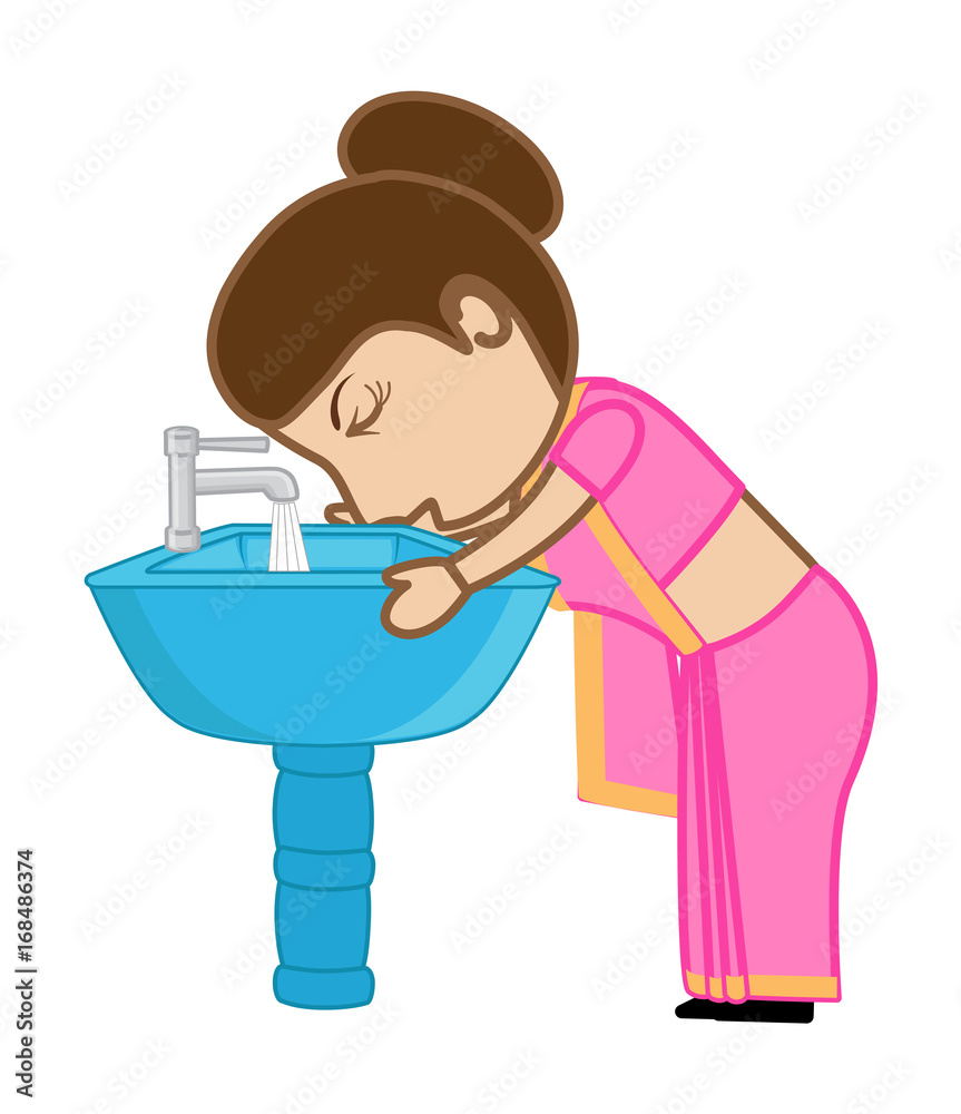 Lady Throwing Up Clip Art