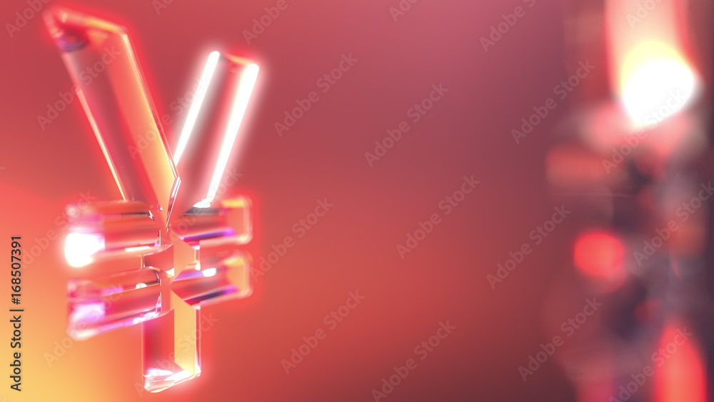 Glass Japanese yen signs background for financial reports and ...