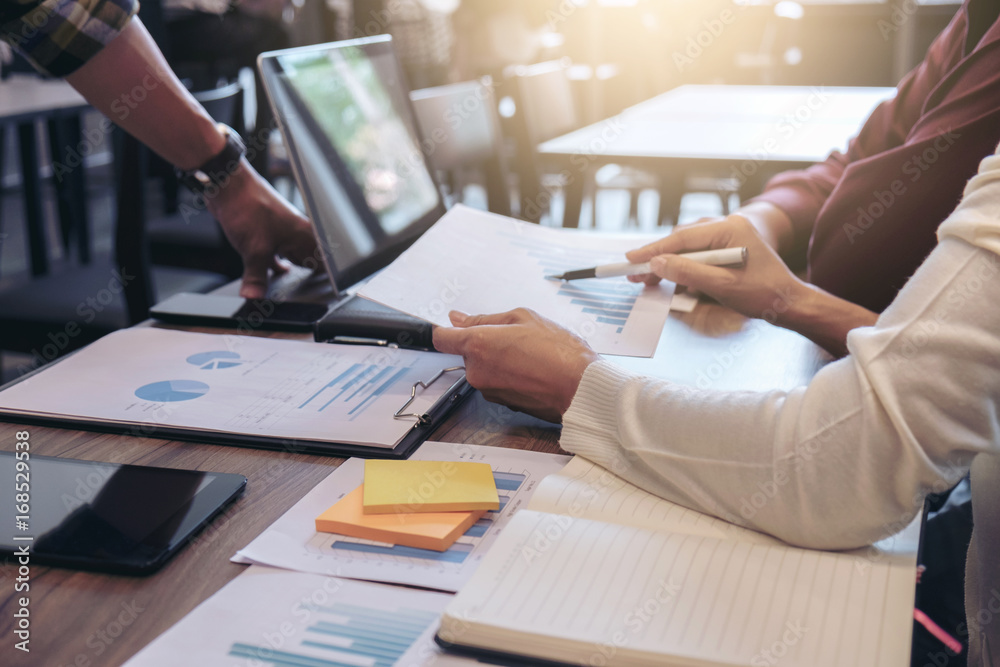 Startup business people group meeting, Young creative coworkers team ...