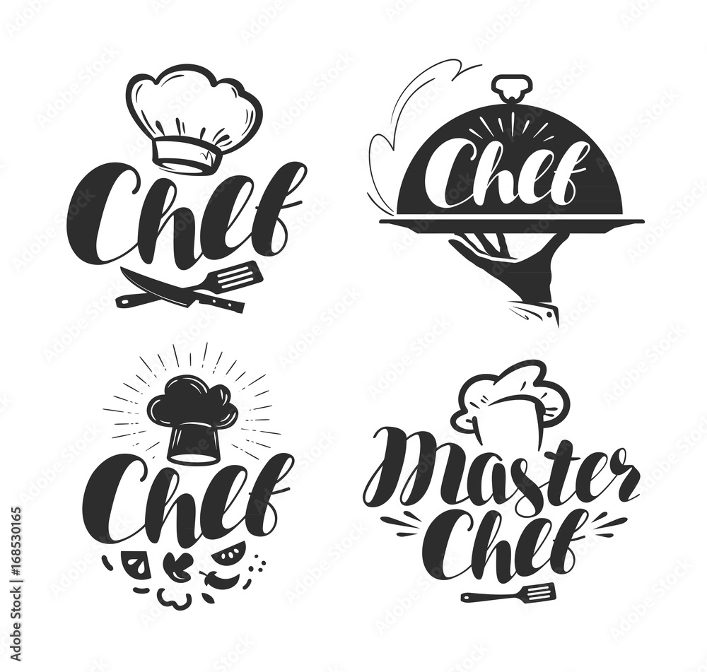 Chef, cook logo or label. Illustration for design menu restaurant or ...