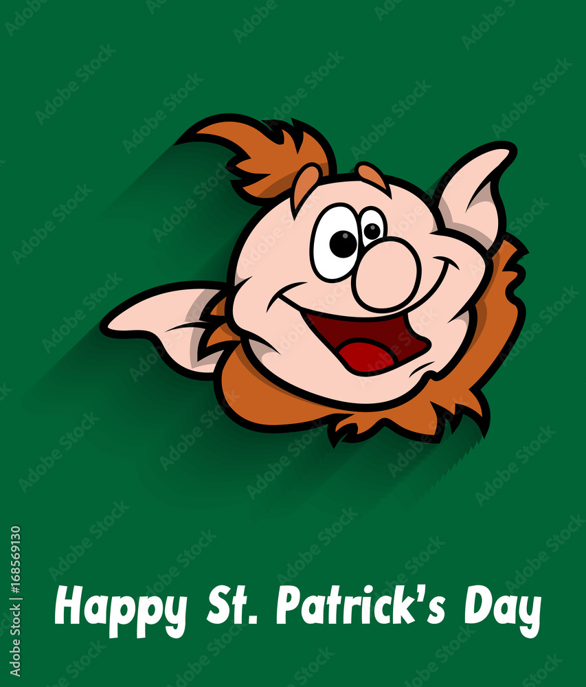 Laughing Funny Elf Character Face Expression Stock Vector | Adobe Stock