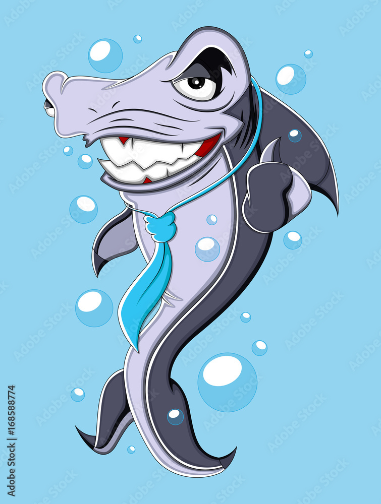 Evil Cartoon Shark