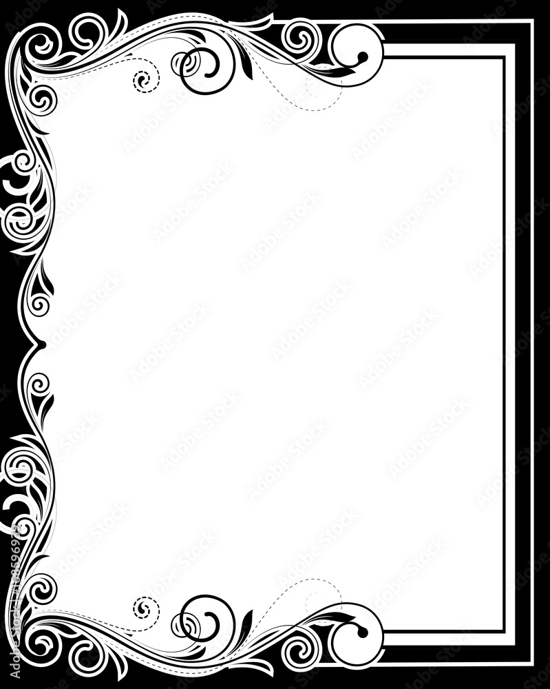 Retro Flourish Design Frame Stock Vector | Adobe Stock