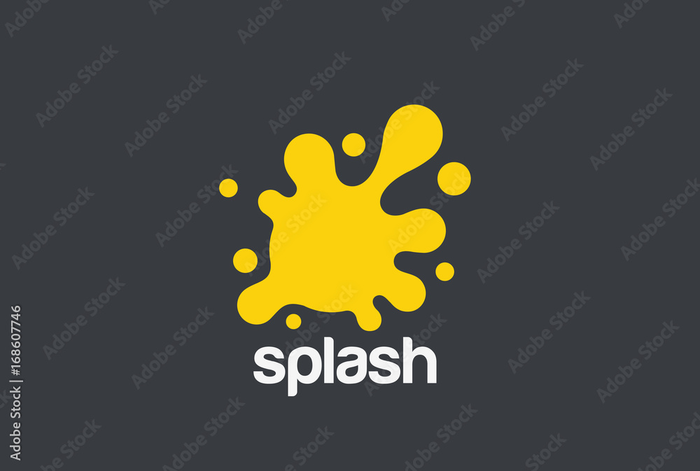 Splash Liquid Juice Water Drink Logo vector. Paintball icon Stock ...