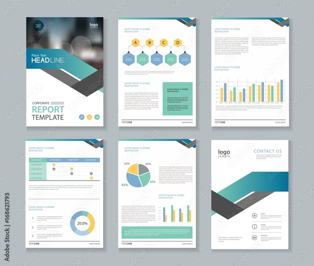 company profile ,annual report , brochure , flyer, page layout template ...