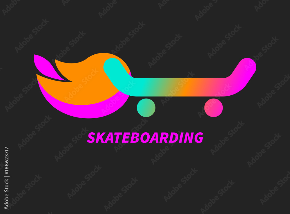 Logo skateboarding Stock Vector | Adobe Stock