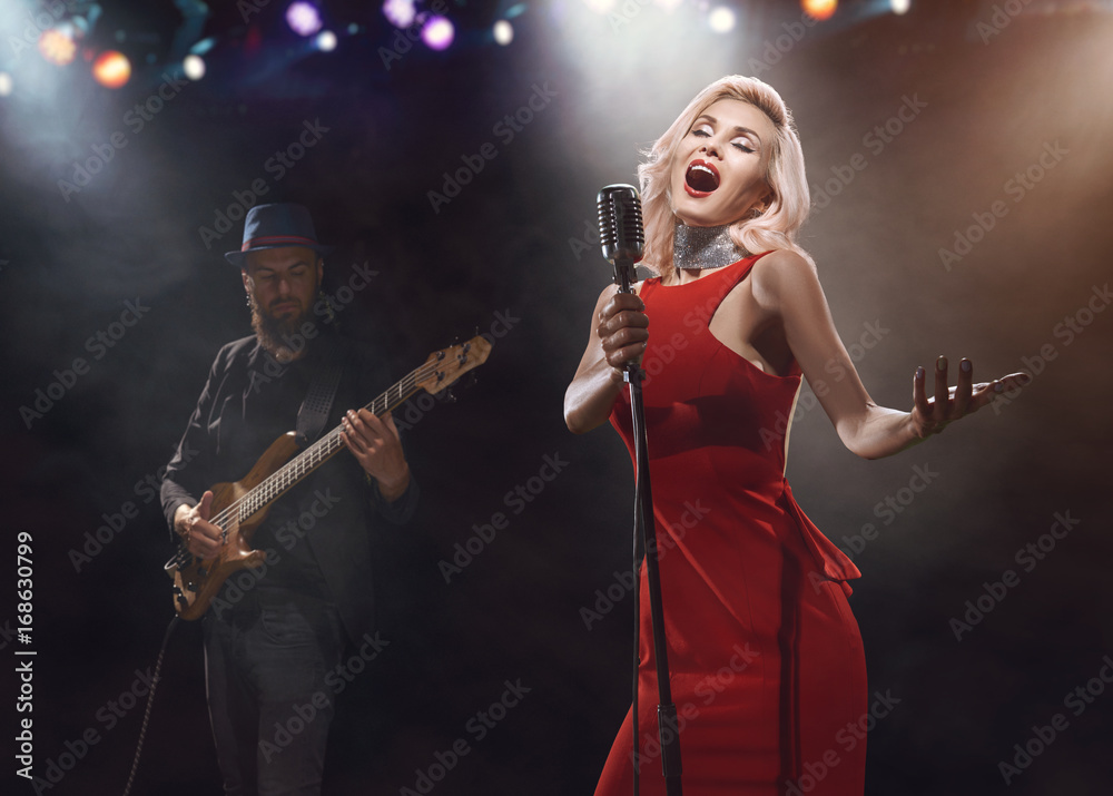 The jazz singer. Stock Photo | Adobe Stock