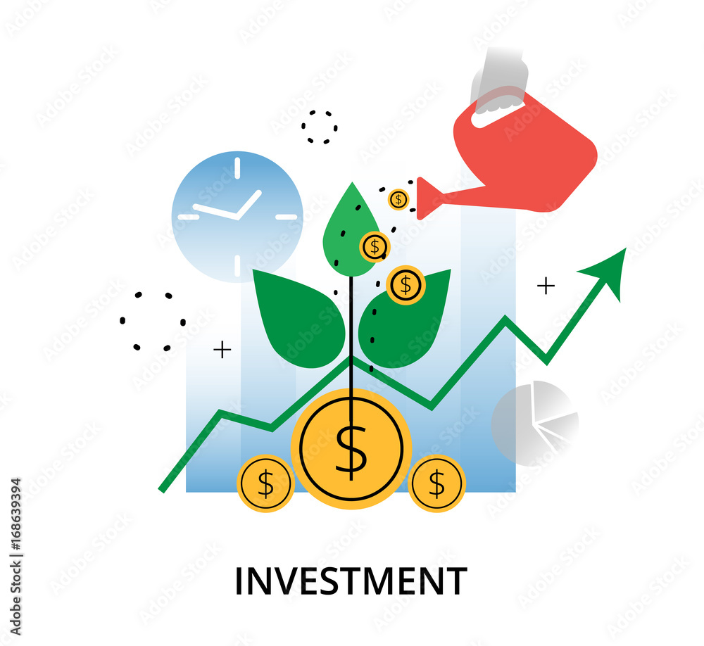 Infographic concept of investing to business Stock Vector | Adobe Stock