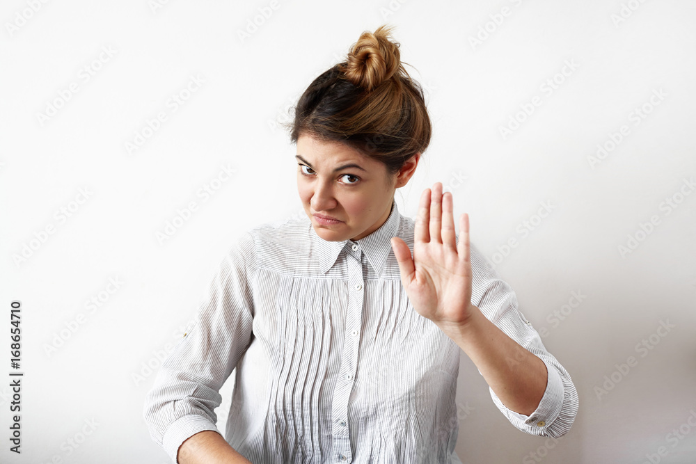 Negative human facial expressions, emotions, feelings, attitude and ...