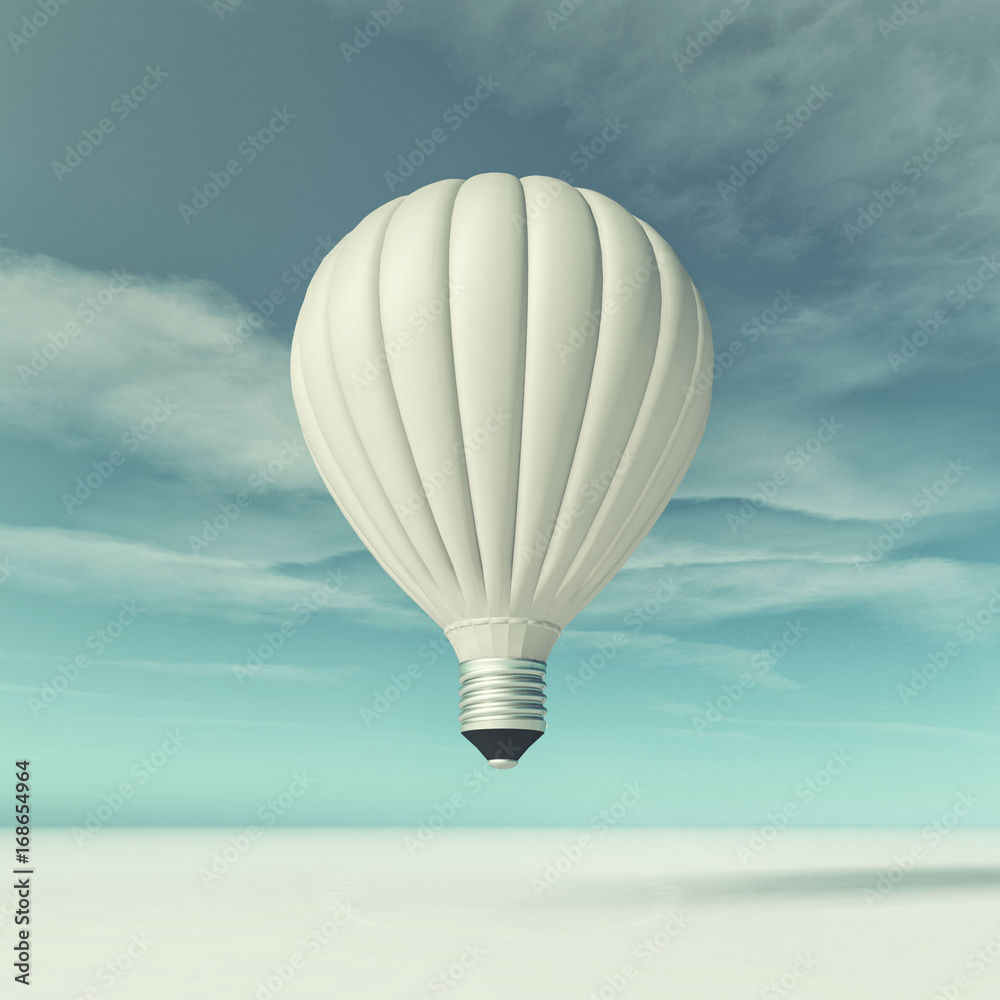 Light bulb flying Stock Illustration | Adobe Stock