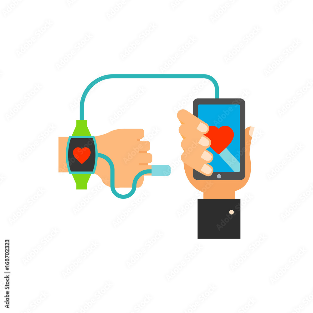 Tracking health icon Stock Vector | Adobe Stock