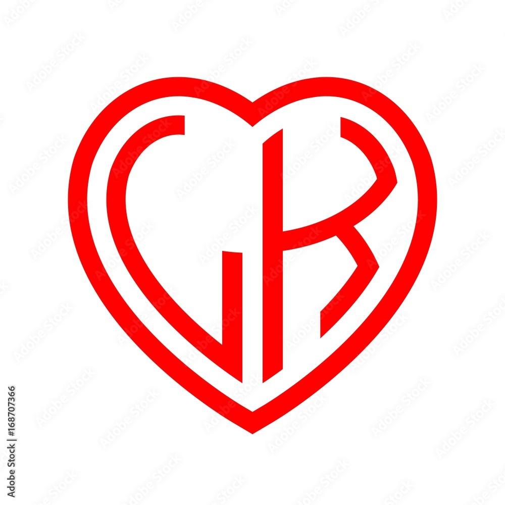initial letters logo lk red monogram heart love shape Stock Vector ...