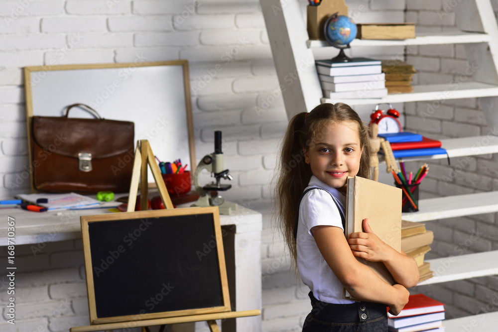 Kid gets ready for school. Back to school concept Stock Photo | Adobe Stock