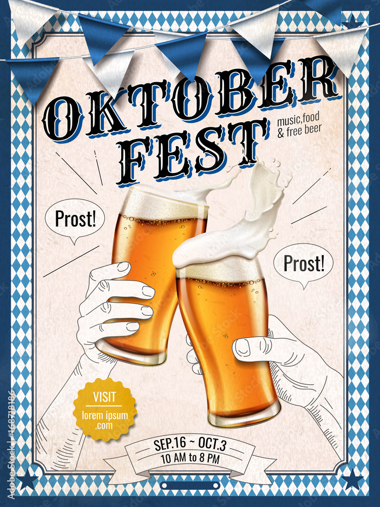 Oktoberfest celebration poster Stock Vector | Adobe Stock