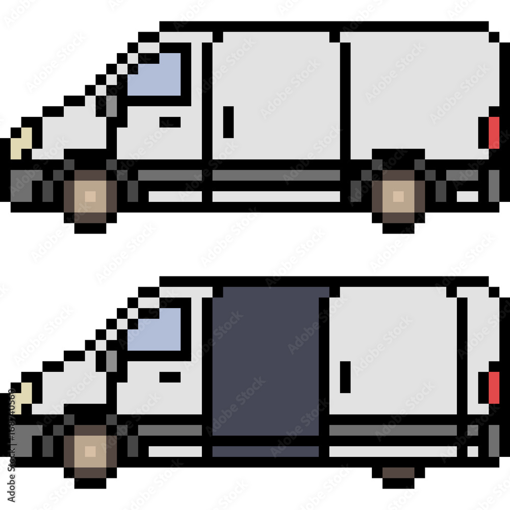 vector pixel art car Stock Vector | Adobe Stock