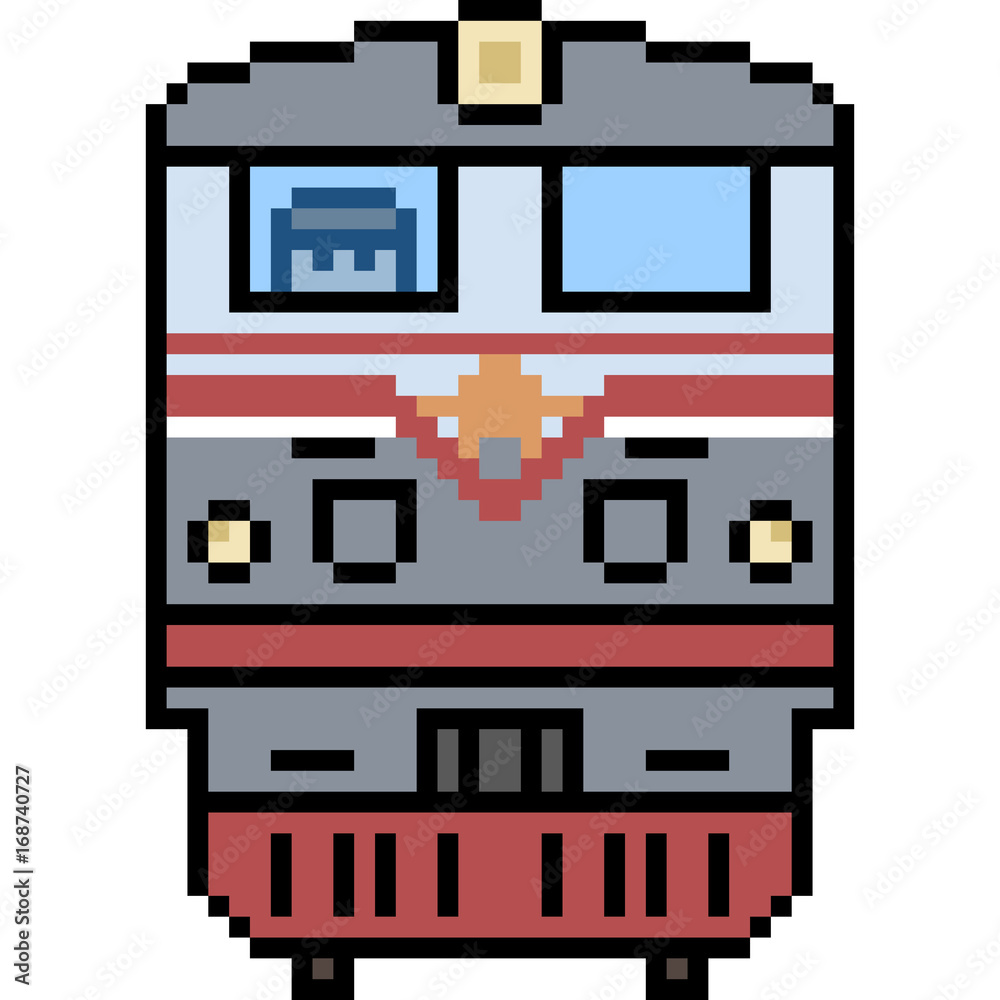 vector pixel art train front Stock Vector | Adobe Stock
