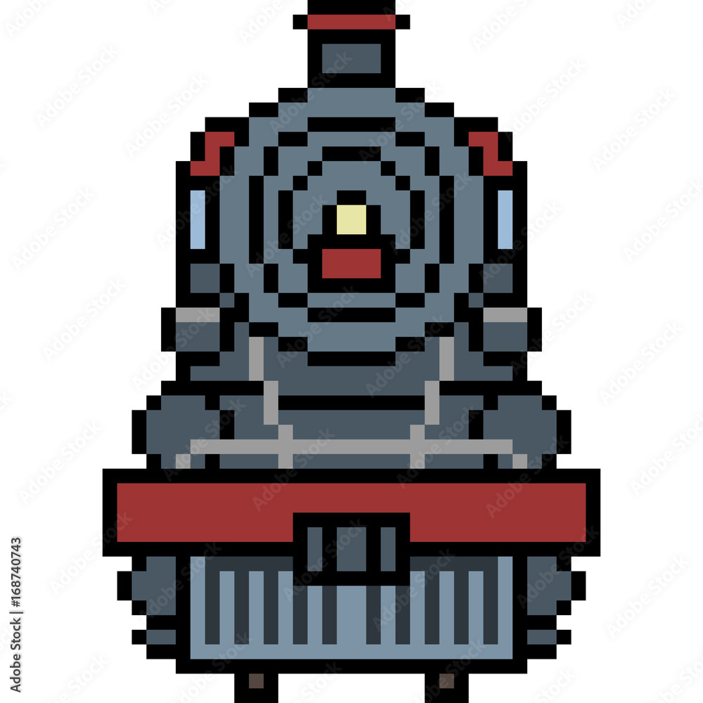 vector pixel art train front Stock Vector | Adobe Stock