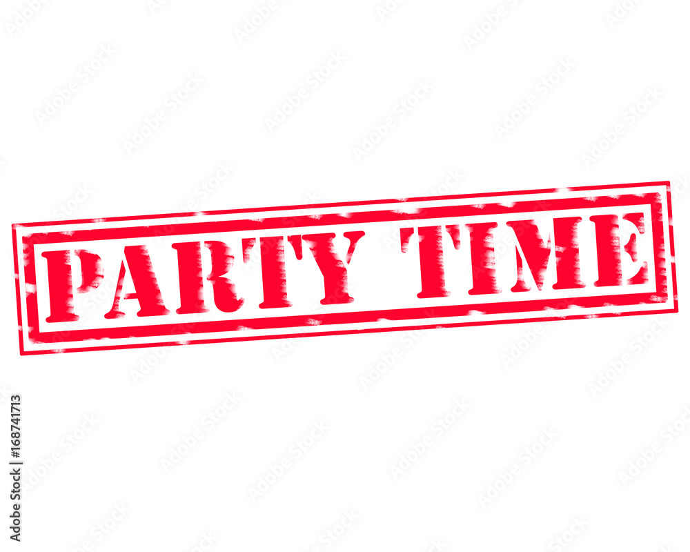 PARTY TIME RED Stamp Text on white backgroud ilustración de Stock ...