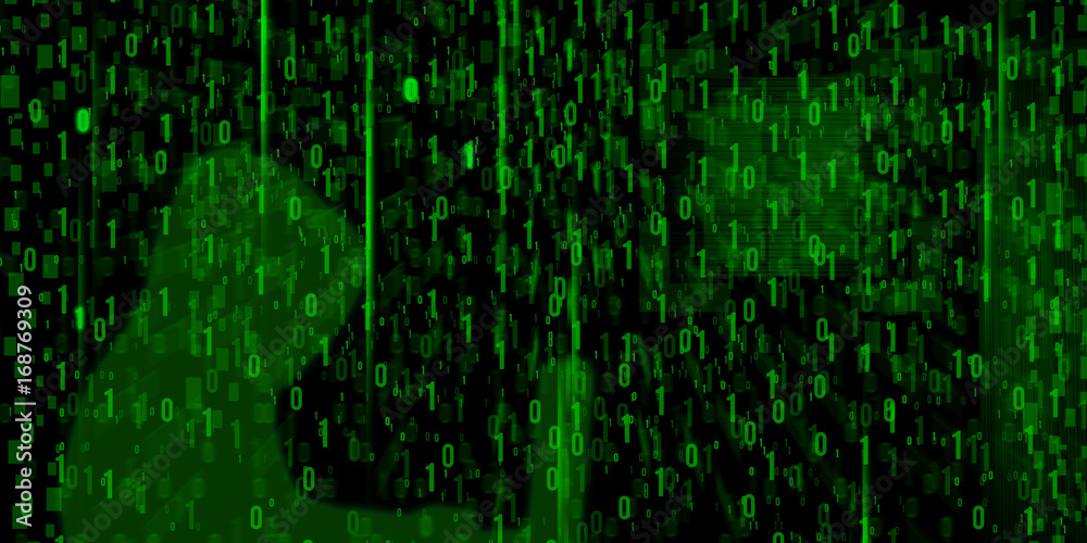 Conceptual image of hacker. Connected background & wallpaper Stock ...