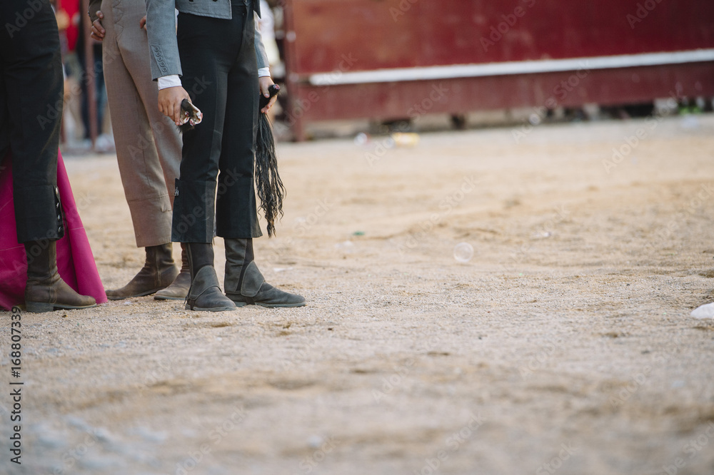 Bullfighter with the tail and the ear of the bull Stock Photo | Adobe Stock