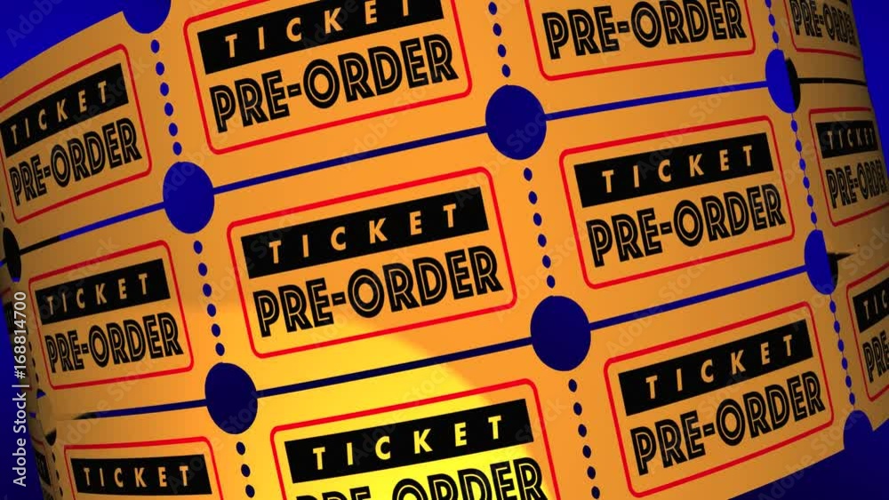 Ticket Pre-Order Early Reservation 3d Animation Stock Video | Adobe Stock