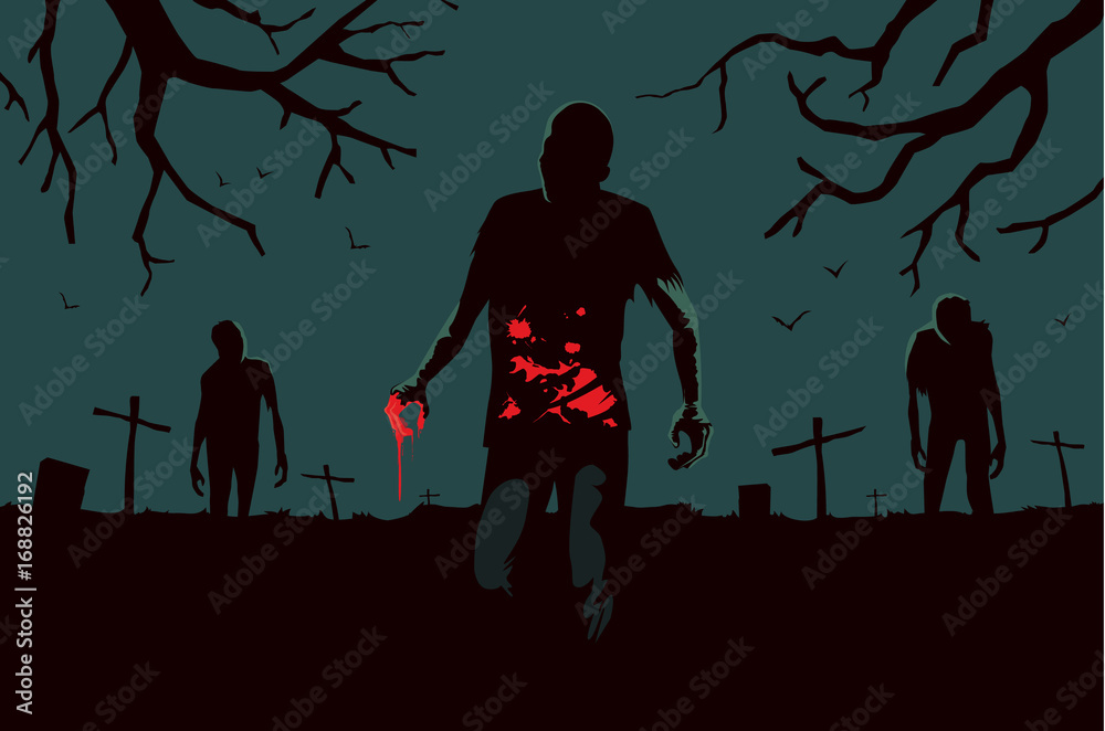 Zombie Blood Splatter Background