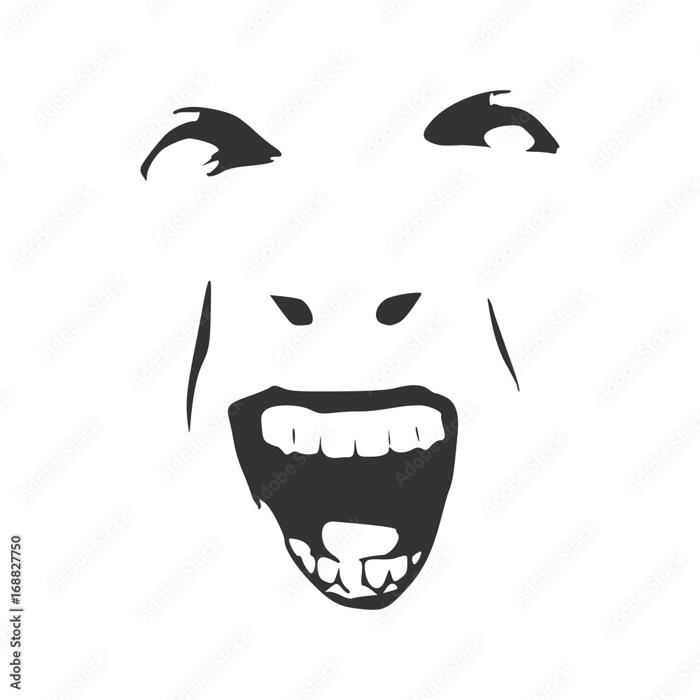 Screaming Demon Face