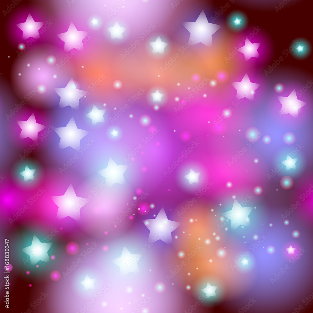 Pink And Green Stars Background