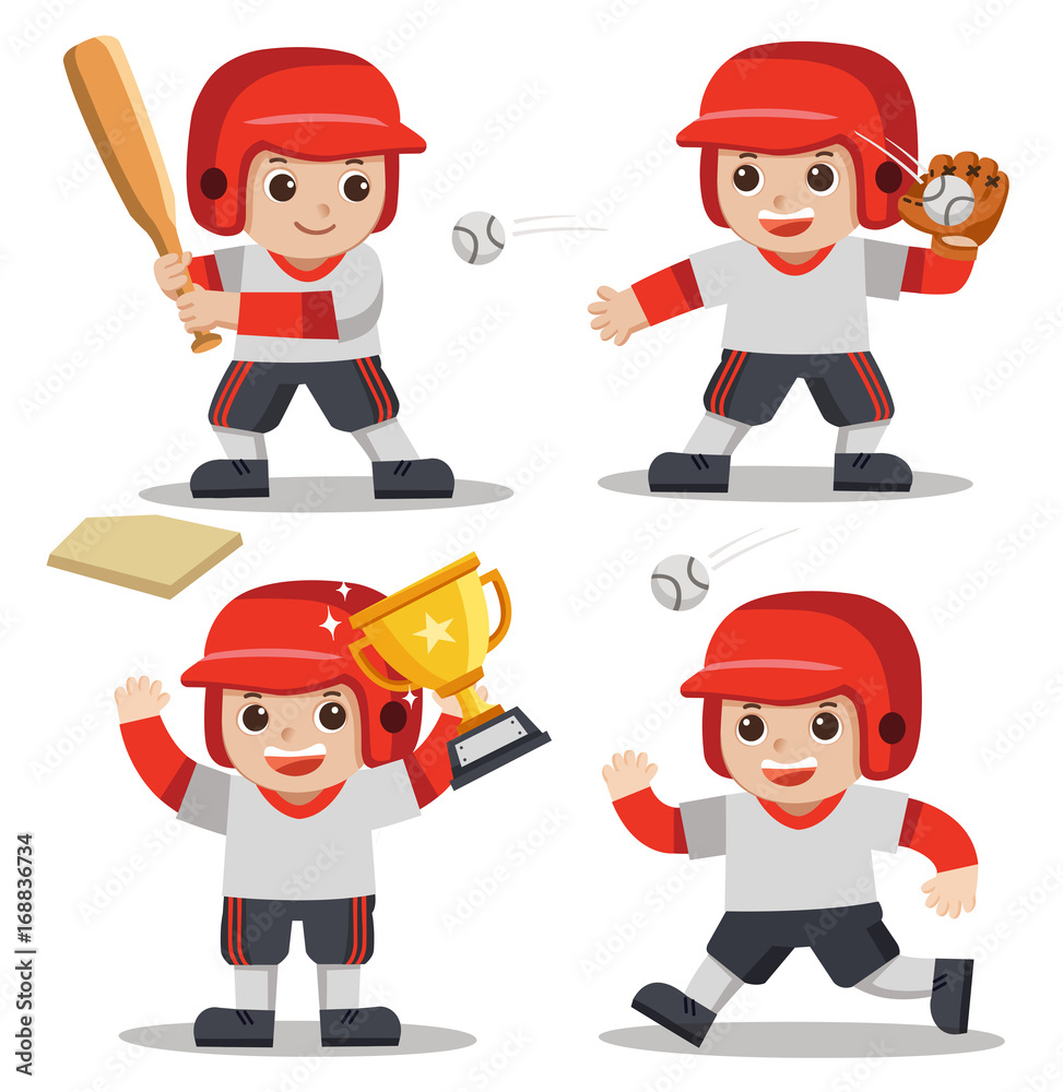 Baseball Bat Hitting Ball Cartoon