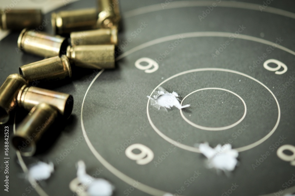 Goal setting with target, objectives and planning concept, top view ...