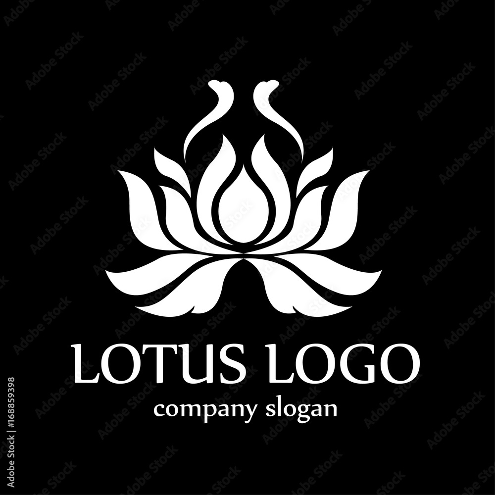 lotus logo Stock Vector | Adobe Stock