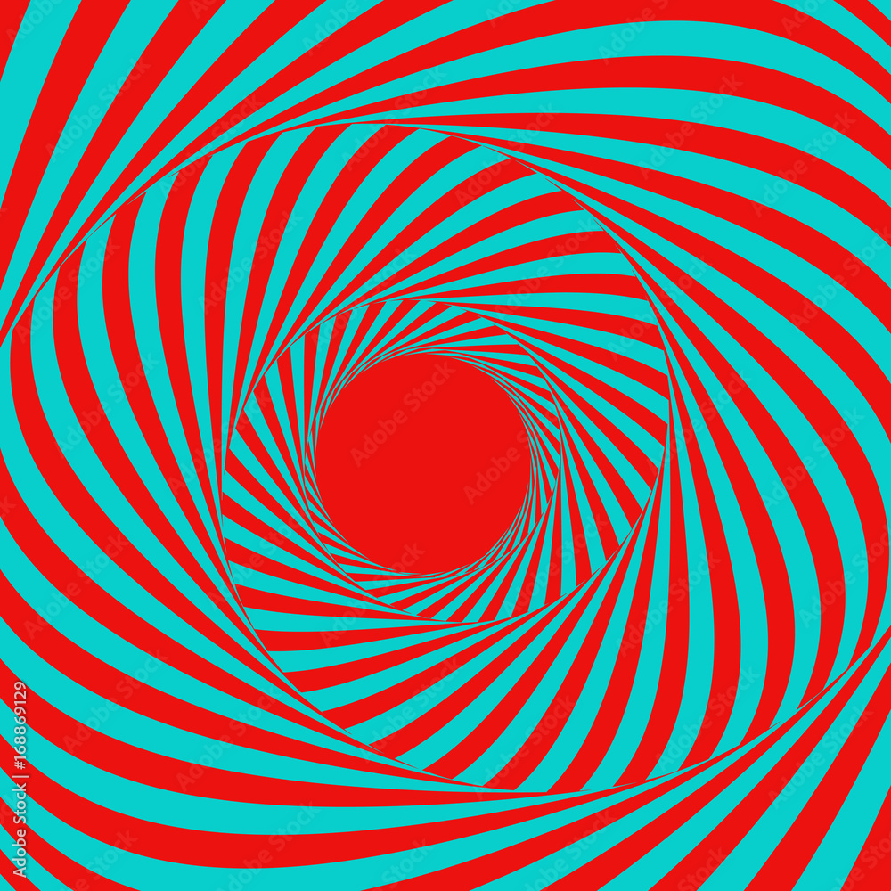 Tunnel. Abstract 3D geometrical background. Pattern with optical ...