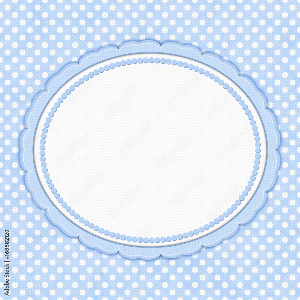 Light Blue Polka Dot Border