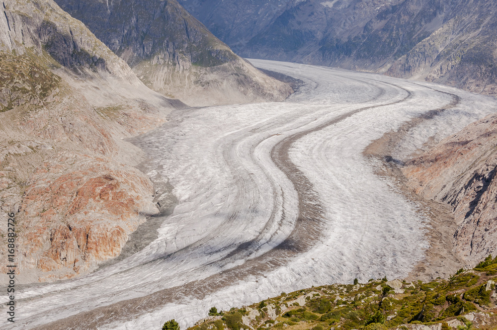 Riederalp, Bettmeralp, Dorf, Gletscher, Aletschgletscher, Aletsch ...