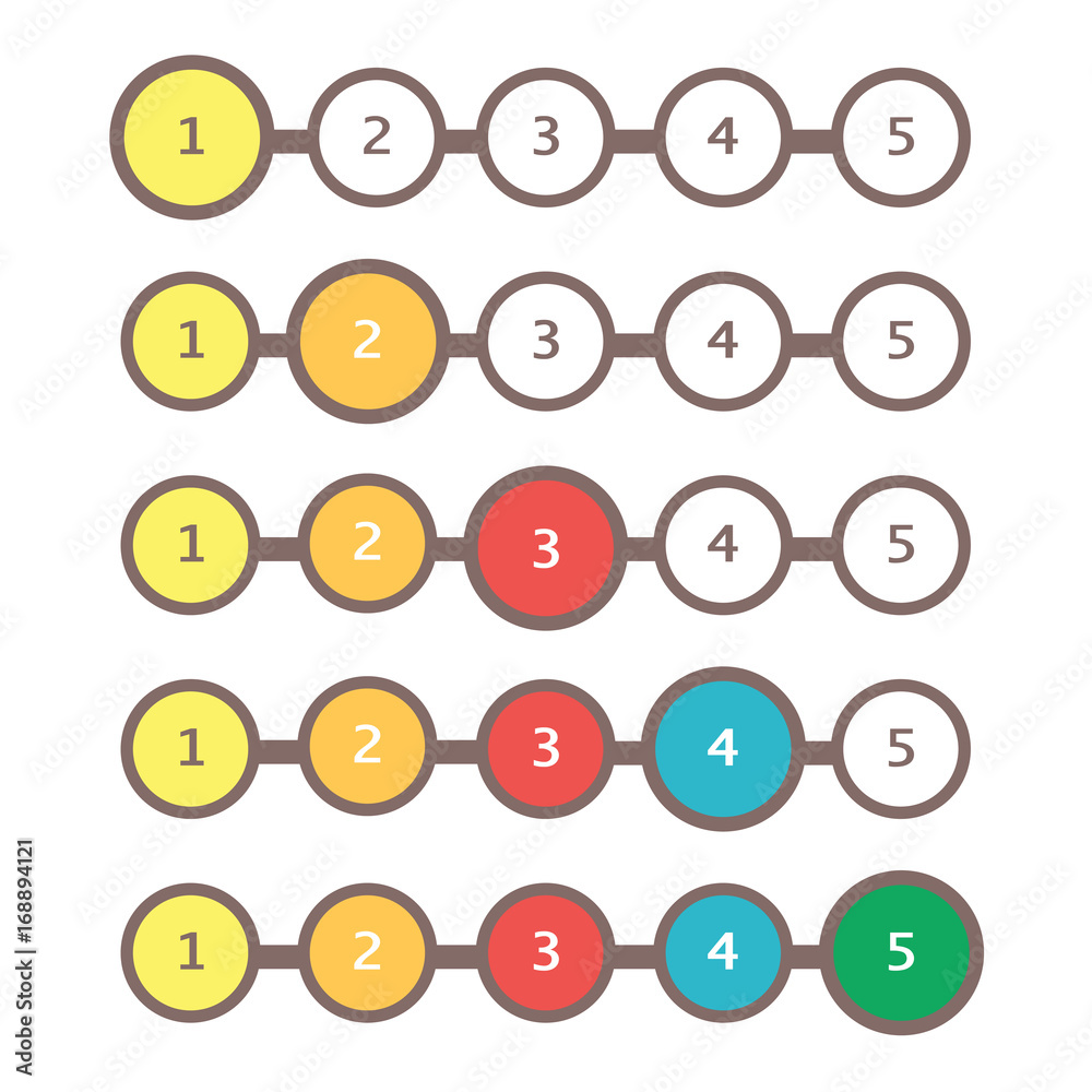 Progress bar set. Loading status bar web indicator. Process download step by step. Stock ...