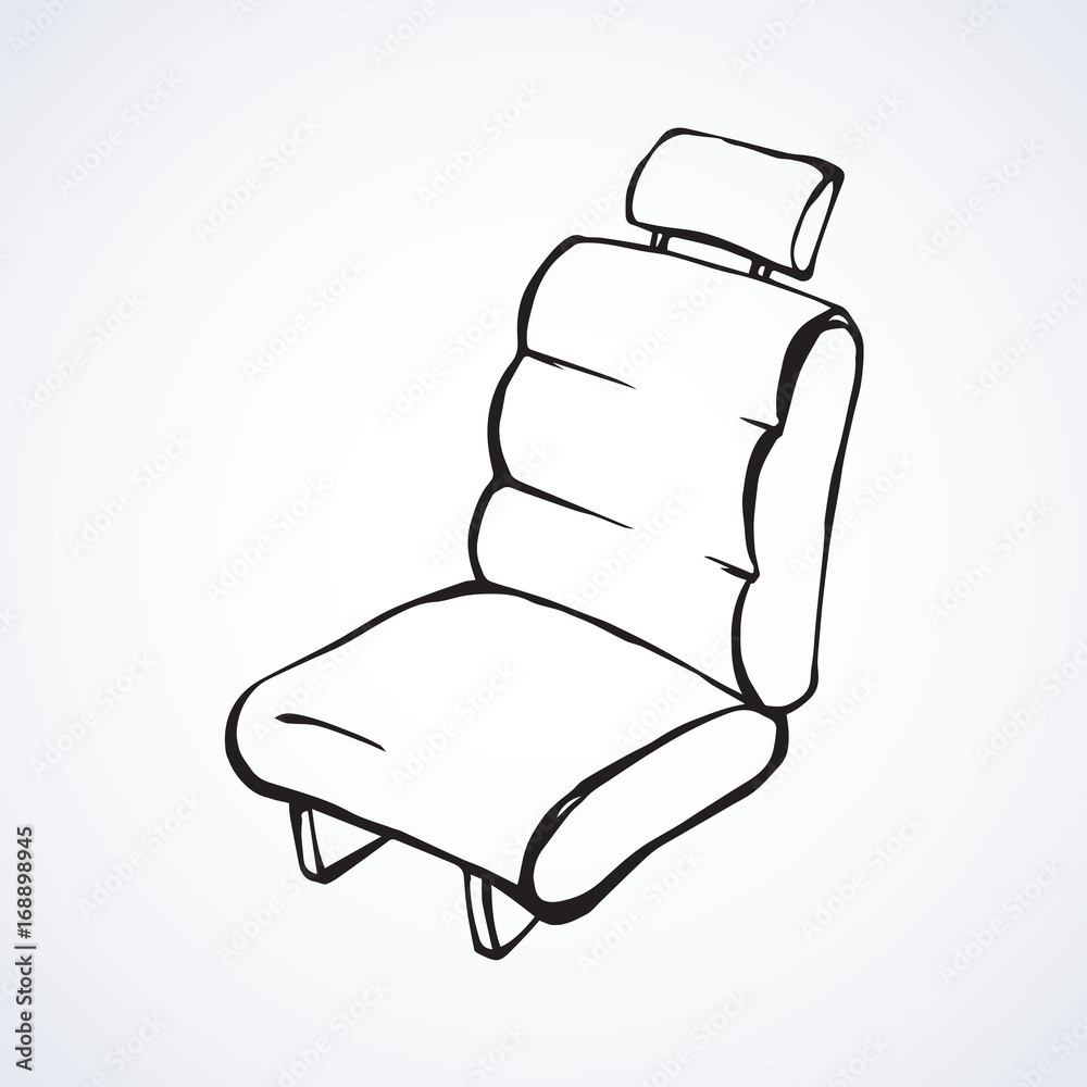 Seat for car. Vector drawing Stock Vector | Adobe Stock