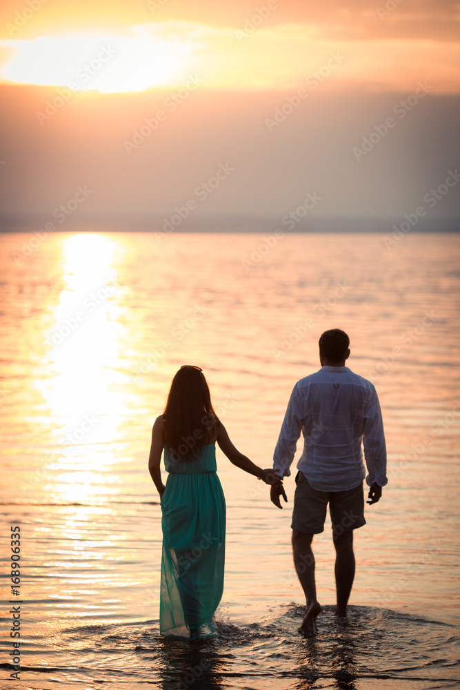 Evening Sunset With Couple